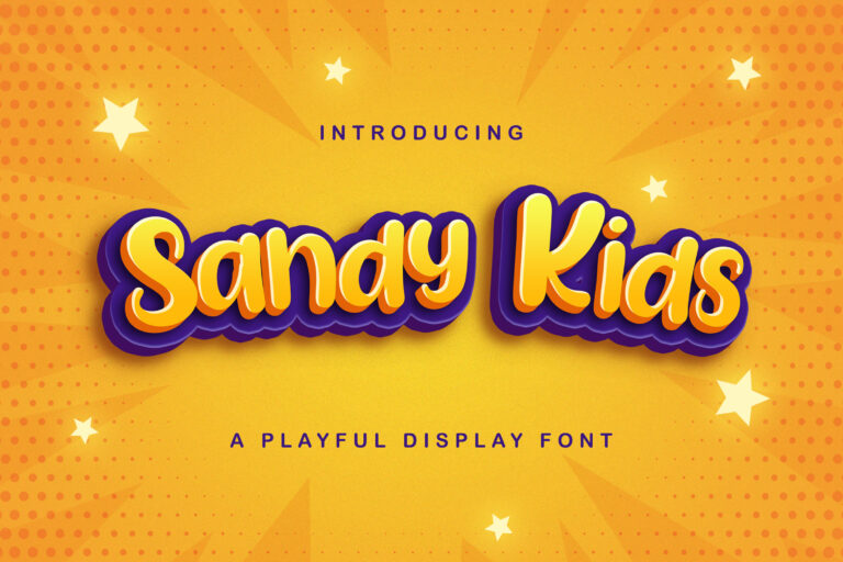 Sandy Kids - Playful Display Font - StringLabs