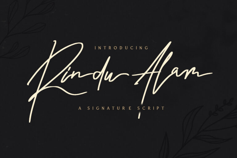 Rindu Alam - Signature Script Font - StringLabs