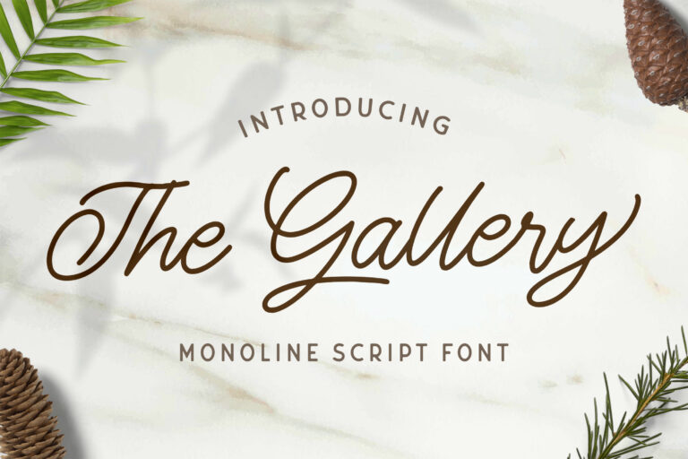 The Gallery - Monoline Script Font - StringLabs
