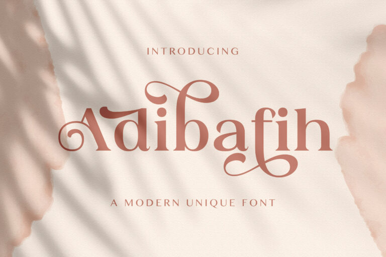 Adibafih - Casual Serif Font - StringLabs