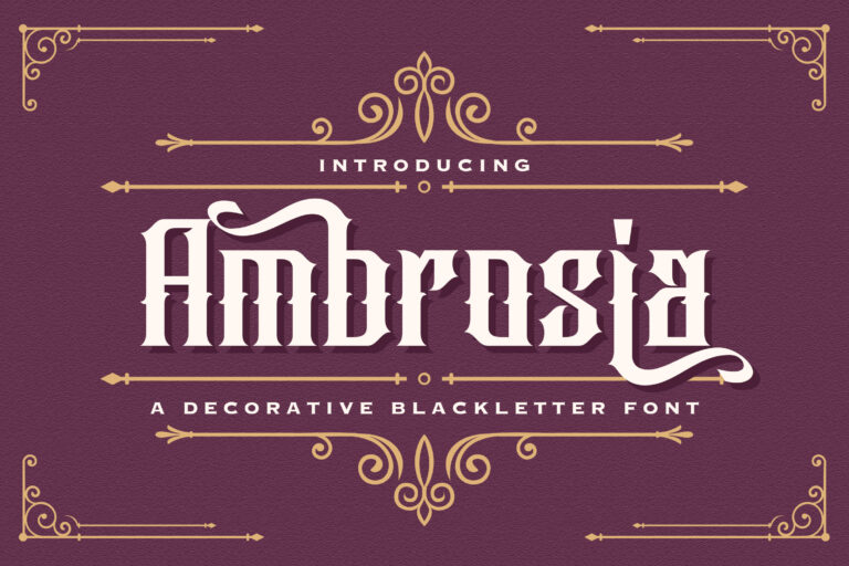 Ambrosia - Blackletter Font - StringLabs Ambrosia - Blackletter Font - StringLabs
