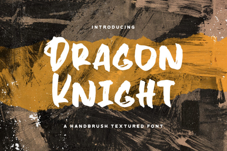 Dragon Knight - Textured Brush Font - StringLabs