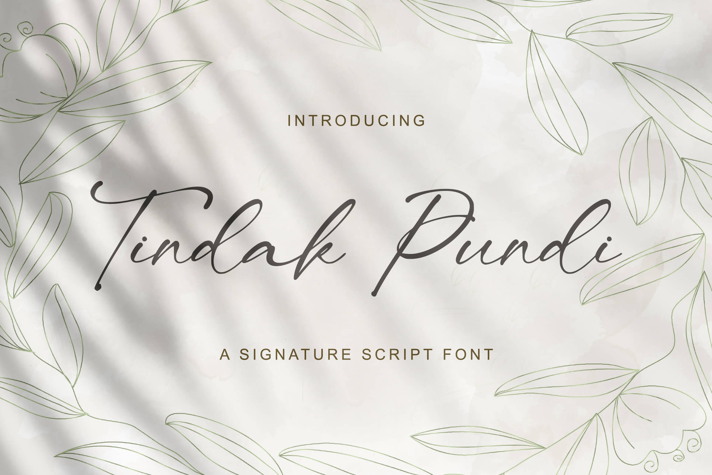 Tindak Pundi - Signature Script Font - StringLabs