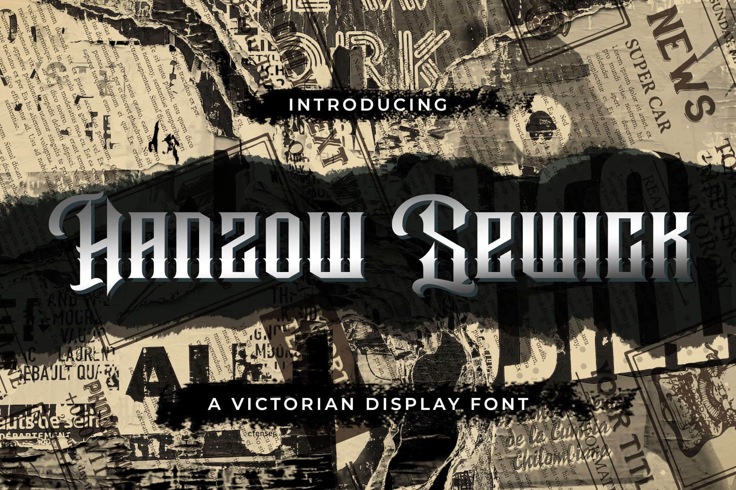 Hanzow Sewick - Victorian Display Font - StringLabs